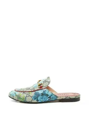 Gucci Princetown Gg Blooms Canvas Mules