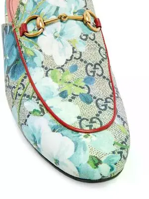 Gucci Princetown Gg Blooms Canvas Mules
