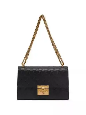 GUCCI Gucci Padlock GG Supreme Leather Shoulder Bag