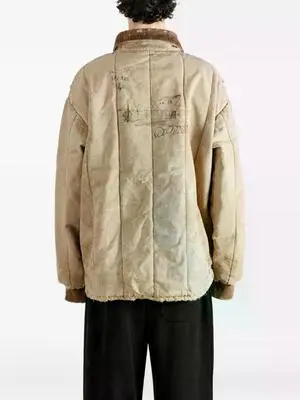 PALY Distressed-effect Quilted Jacket