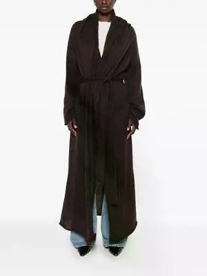 Andamane Belted Shawl-collar Cardigan