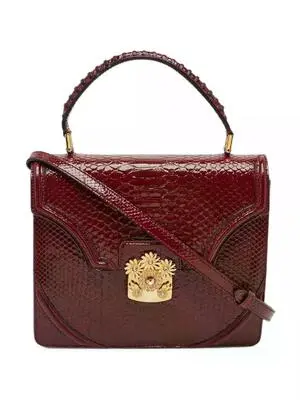 Alexander McQueen Python-embossed Crystal-embellished Tote Bag