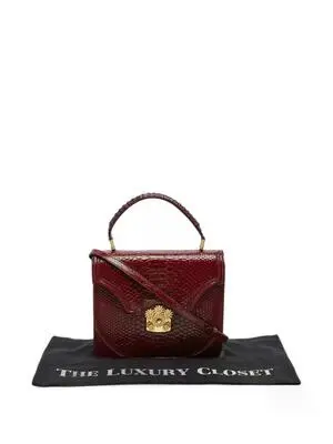 Alexander McQueen Python-embossed Crystal-embellished Tote Bag