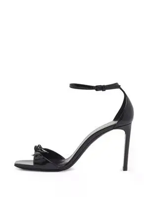 Saint Laurent Bea 90 Ankle Strap Heeled Sandals - Black