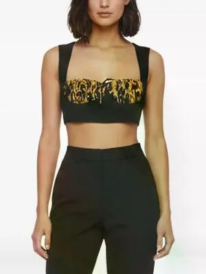 Versace Barocco Print Bustier Top