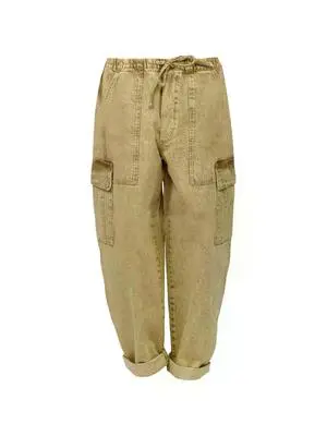 Patrizia Pepe Washed-effect Drawstring Trousers