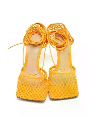 Bottega Veneta Stretch Square-toe Sandals With Tie Fastening