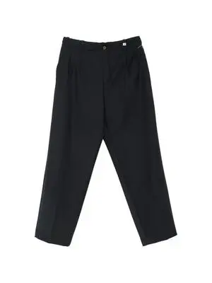 MYTHS Pleated-front Wide-leg Trousers - Blue