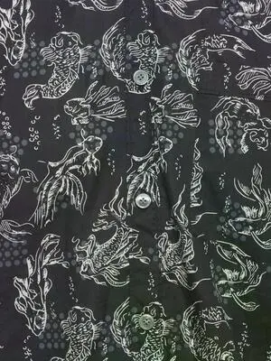 LANVIN Koi-fish Printed Short-sleeved Shirt