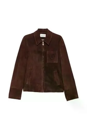 Drole De Monsieur Suede Logo-patch Jacket
