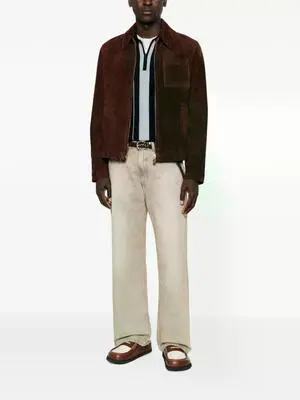 Drole De Monsieur Suede Logo-patch Jacket