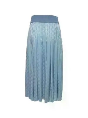 Fendi Jacquard Pleated Midi Skirt