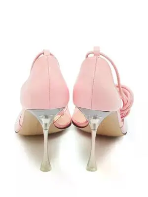 Mach & Mach Crystal Embellished Bow Pumps - Pink