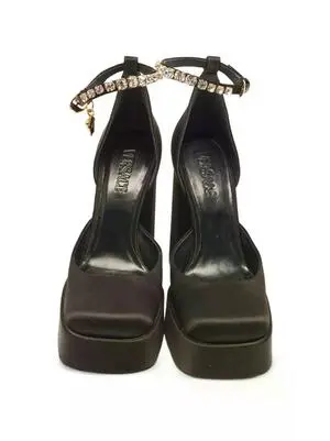 Versace Satin Crystal-embellished Platform Pumps