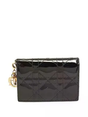 Dior 2018 Lady Cannage Card Case - Black