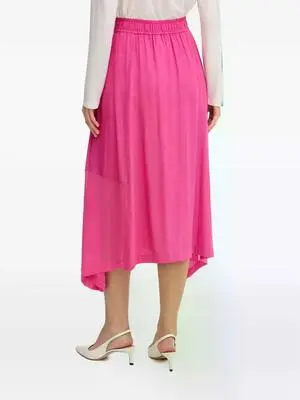 Dkny Asymmetric Elasticated Midi Skirt - Pink