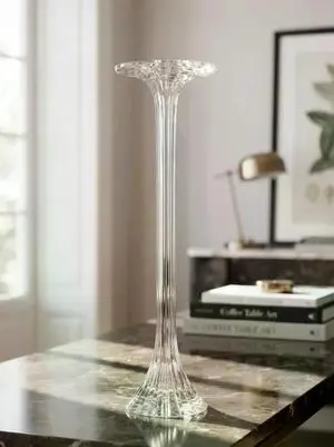 COLLEVILCA Crystal Candle Holder - White