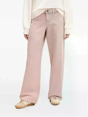 Dickies Wide Leg Jeans With Rose Label Detail