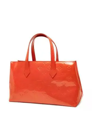 LOUIS VUITTON Monogram Vernis Wilshire Pm Handbag - Orange