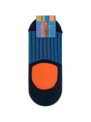 GALLO Striped No-show Socks - Blue