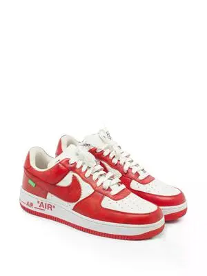LOUIS VUITTON X Nike Air Force 1 Monogram Lace-up Sneakers - Red