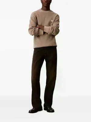 Calvin Klein Waffle-knit Logo-patch Sweater