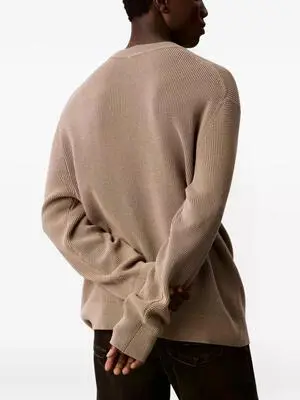 Calvin Klein Waffle-knit Logo-patch Sweater