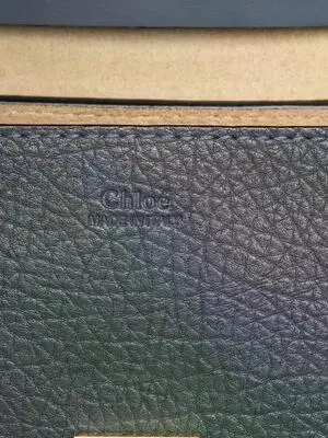 Chloé 2015 Small Bicolor Smooth And Grained Calfskin Drew Crossbody Bag - Blue