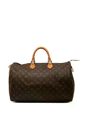 LOUIS VUITTON Monogram Speedy 40 Boston Bag - Brown