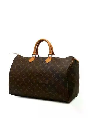 LOUIS VUITTON Monogram Speedy 40 Boston Bag - Brown