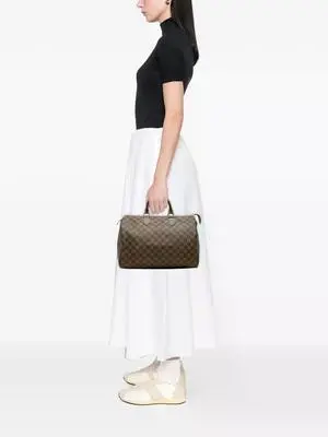 LOUIS VUITTON Damier Ebene Speedy 35 Boston Bag - Brown