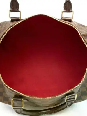 LOUIS VUITTON Damier Ebene Speedy 35 Boston Bag - Brown