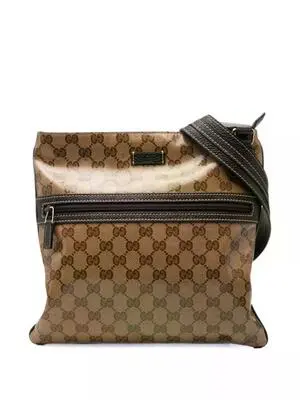 Gucci Monogram Coated Canvas Crossbody Bag