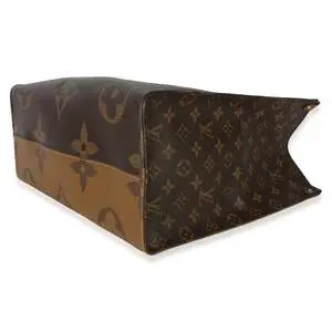 LOUIS VUITTON Monogram Reverse Canvas Onthego Gm Tote - Brown