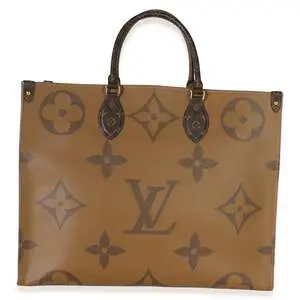 LOUIS VUITTON Monogram Reverse Canvas Onthego Gm Tote - Brown