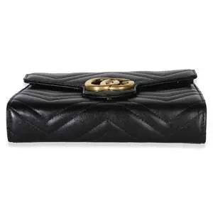 Gucci Matelasse Calfskin Gg Marmont Chain Wallet