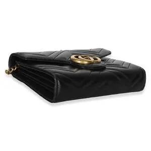 Gucci Matelasse Calfskin Gg Marmont Chain Wallet
