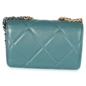 Chanel Dark Quilted Lambskin 19 Wallet On Chain - Green