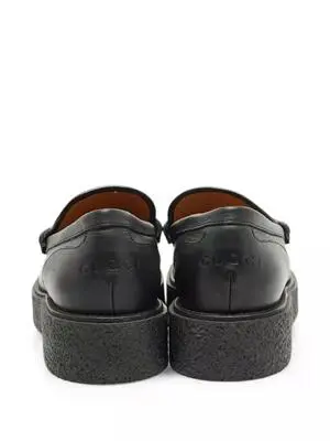 Gucci Leather Interlocking G Platform Loafers
