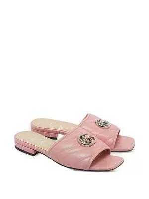 Gucci Gg Marmont Quilted Leather Sandals