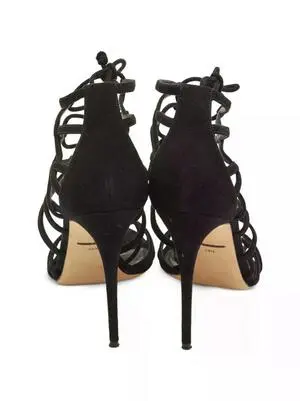 Dolce & Gabbana Suede Lace-up Stiletto Heeled Sandals