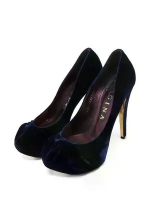 GINA Jenna Platform Stiletto Pumps - Blue