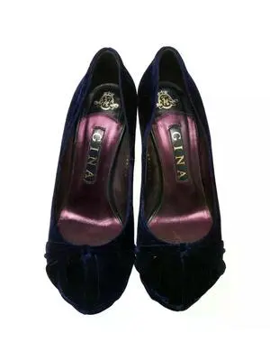 GINA Jenna Platform Stiletto Pumps - Blue