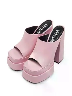 Versace Square-toe Platform High Block Heel Sandals