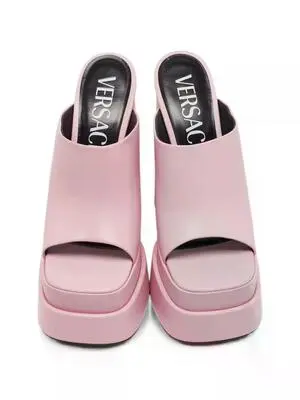 Versace Square-toe Platform High Block Heel Sandals