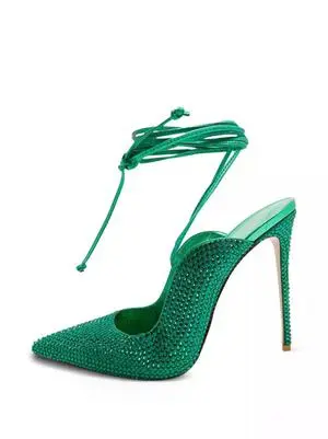 LE SILLA Embellished Stiletto Pumps - Green