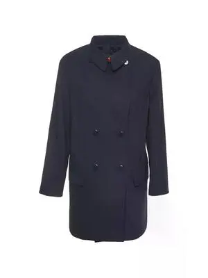 Emporio Armani Double-breasted Crepe Coat