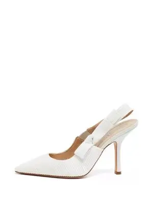 Dior J'adior Bow-detail Slingback Pumps - White