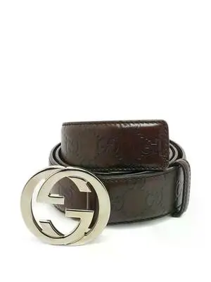 Gucci Interlocking G Guccissima Belt - Brown