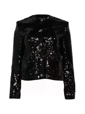 Theory Sequin Embellished Cropped Jacket